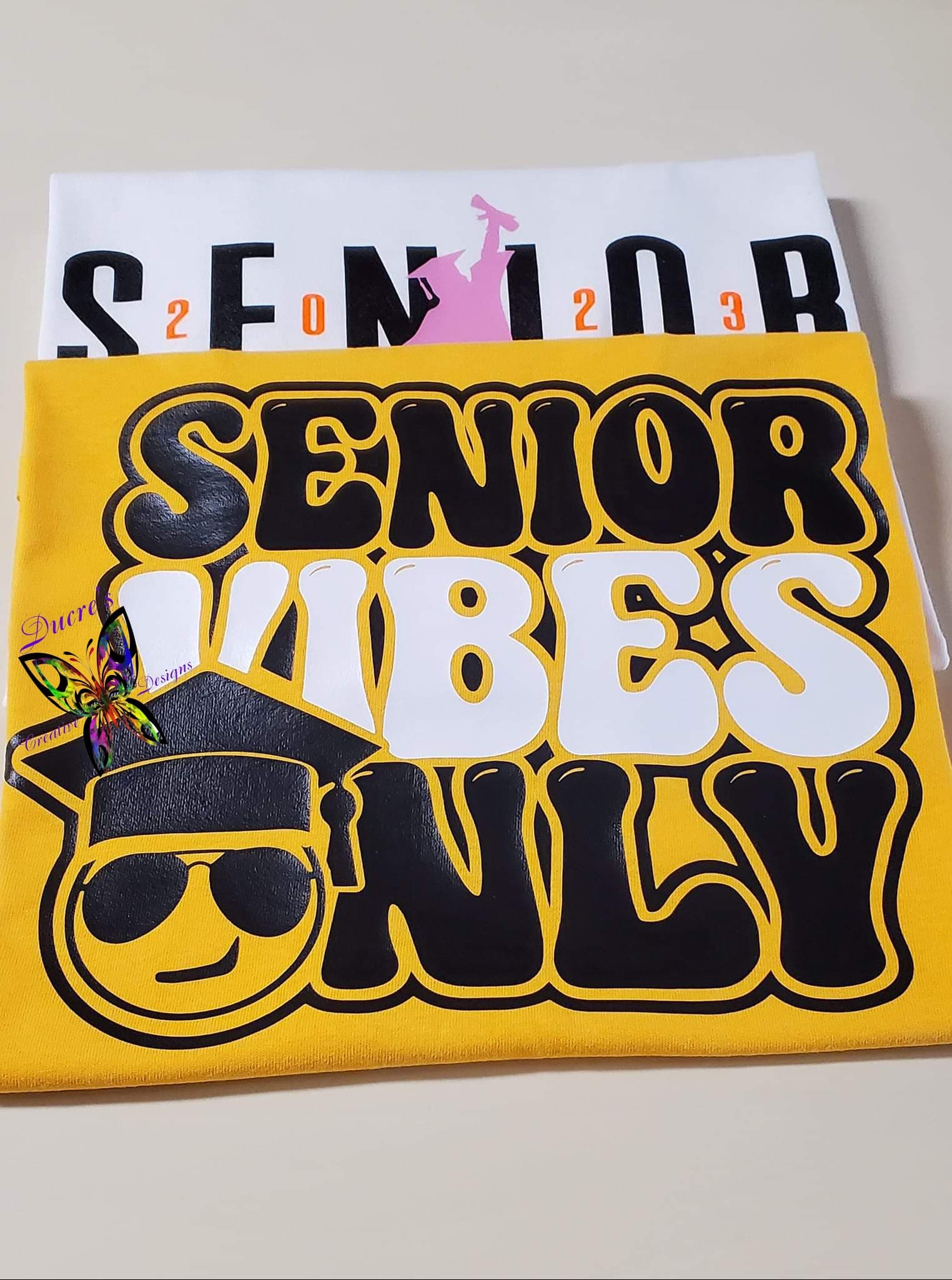 Senior Vibes Only Shirt Ducre's Creative Designs