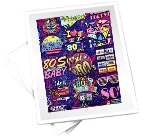 I Love The 80s Sublimation Transfer Sheet Ducre's Creative Designs